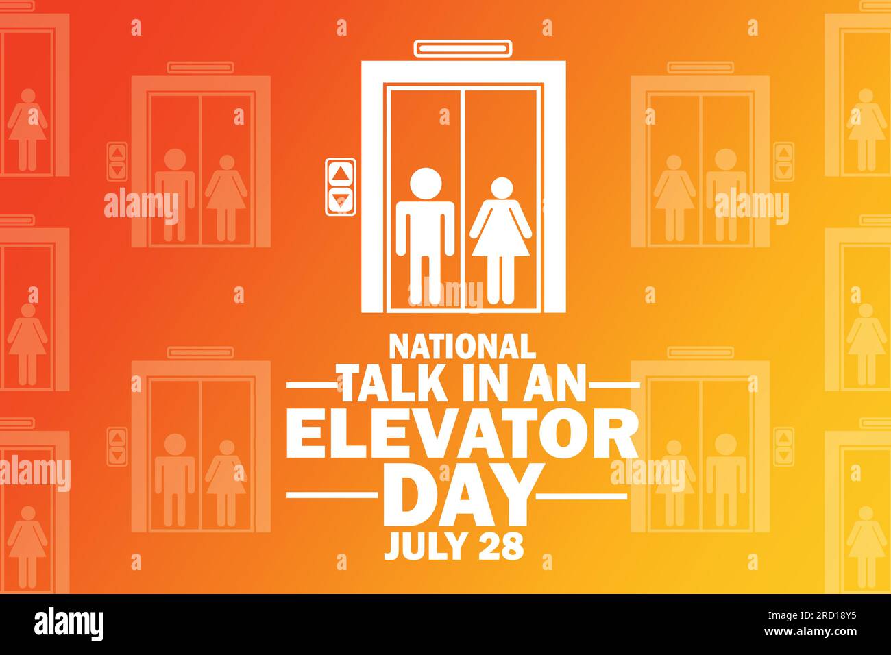National Talk In An Elevator Day Vector illustration. July 28. Holiday ...