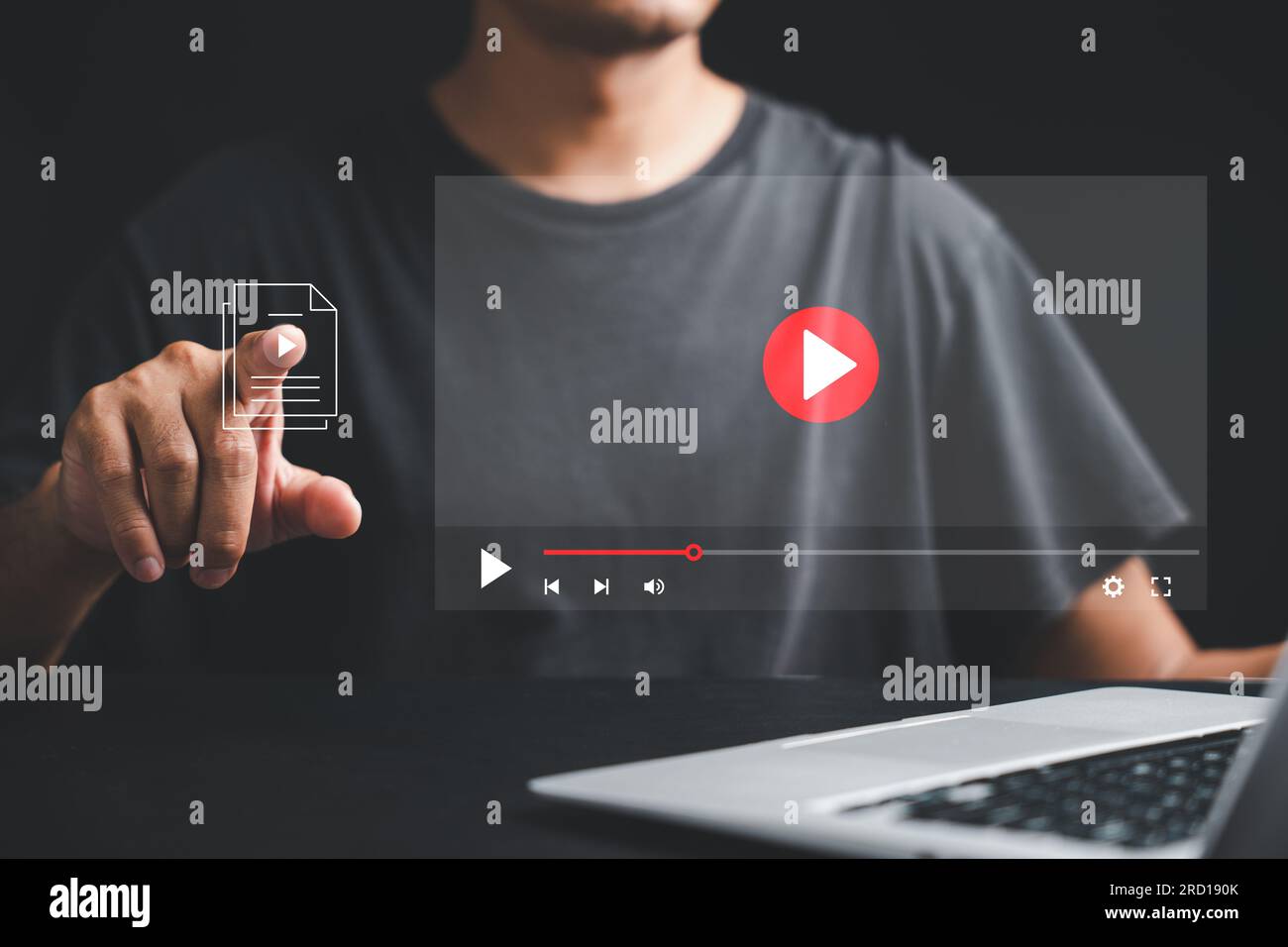 Elevate your entertainment experience with a touch as a man's hand ...