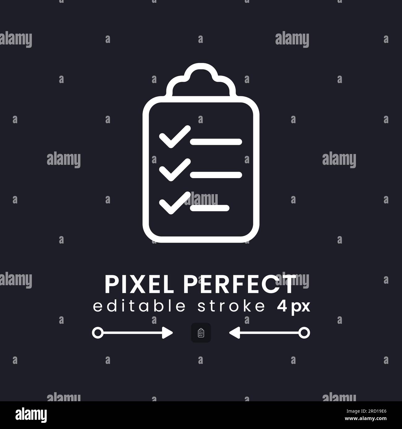 Date tasks white linear desktop icon on black Stock Vector Image & Art - Alamy