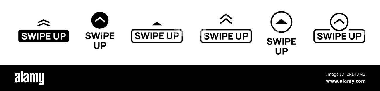 Swipe Up Arrow Vector Icon Social Media Story Drag Button Sign Action Graphic Design App Ui