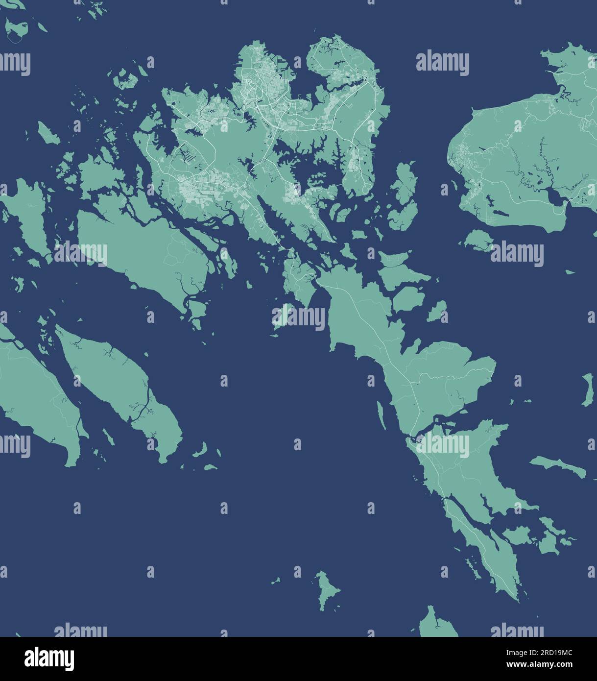 Vector map of Batam, Indonesia. Urban city road map poster illustration ...