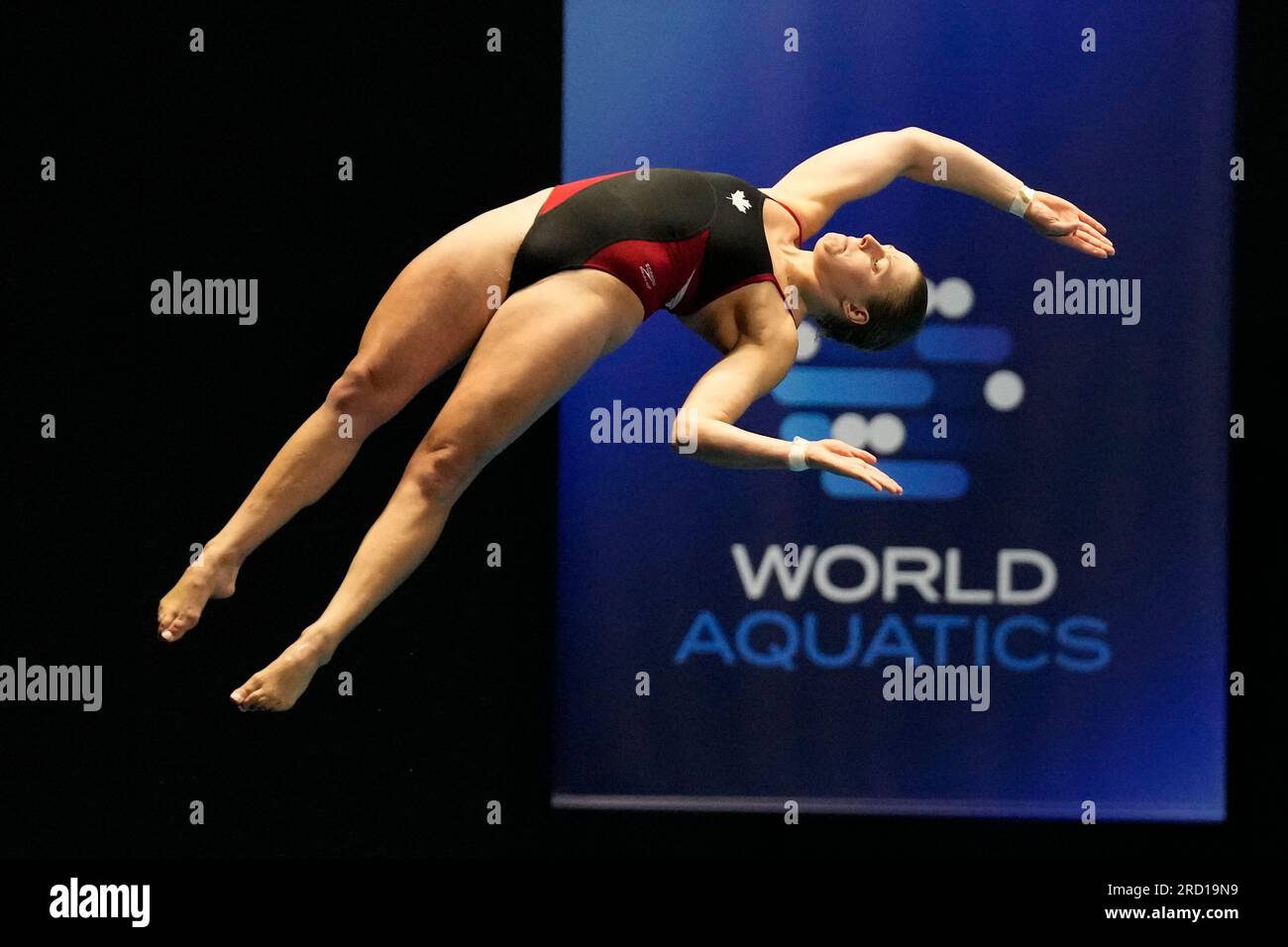 Elaena Dick of Canada competes during the women's 10m platform diving ...