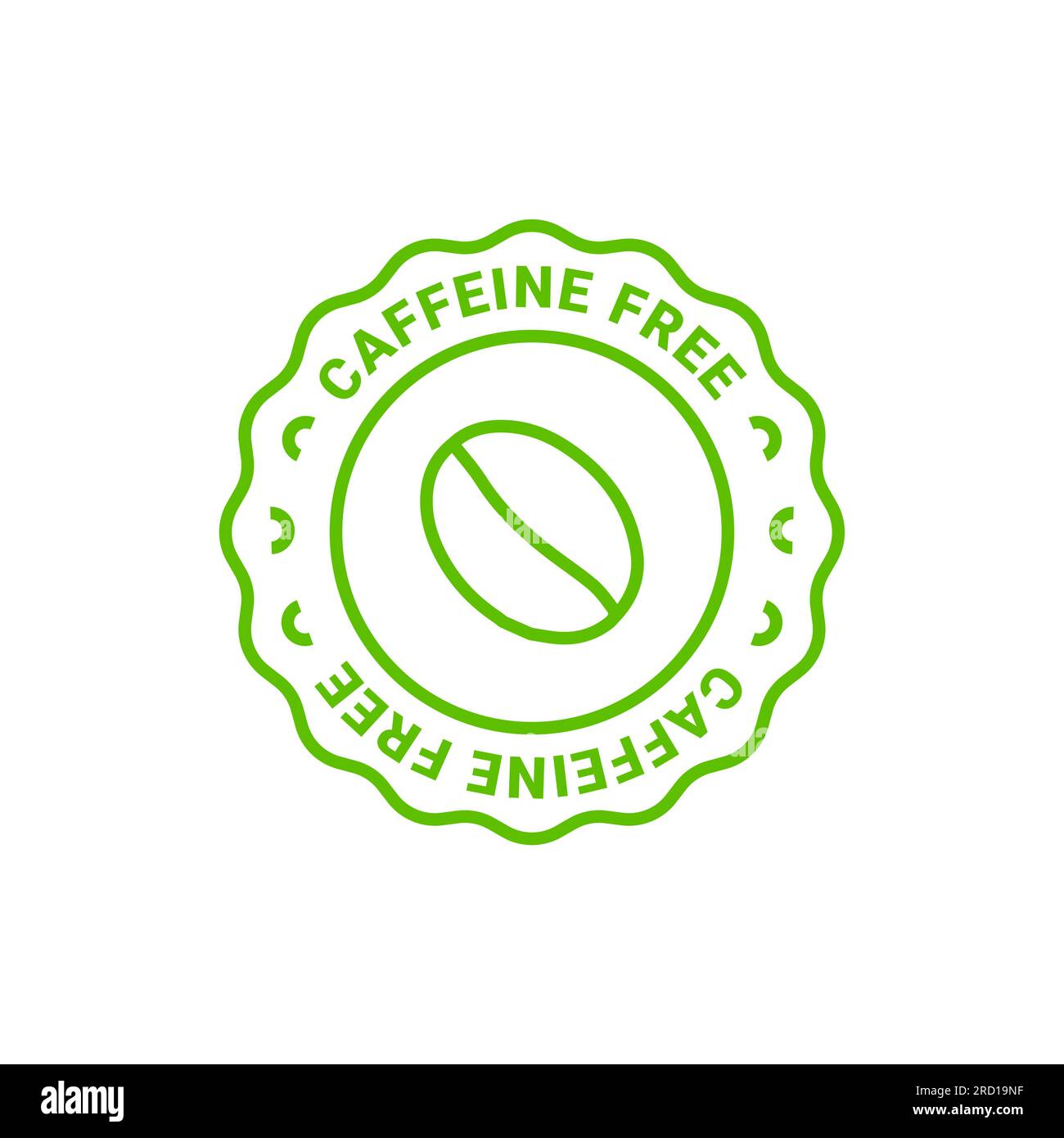 Caffeine free vector logo icon sign. Allergy decaffeinated coffee ...