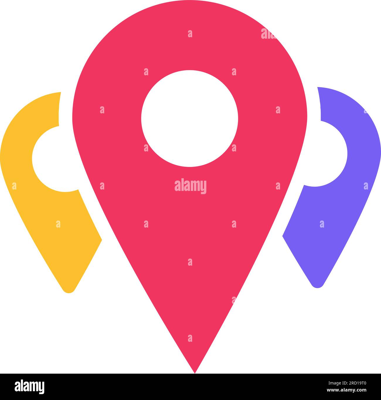 Set of checkpoints of end point of route. Signs symbols of beginning ...
