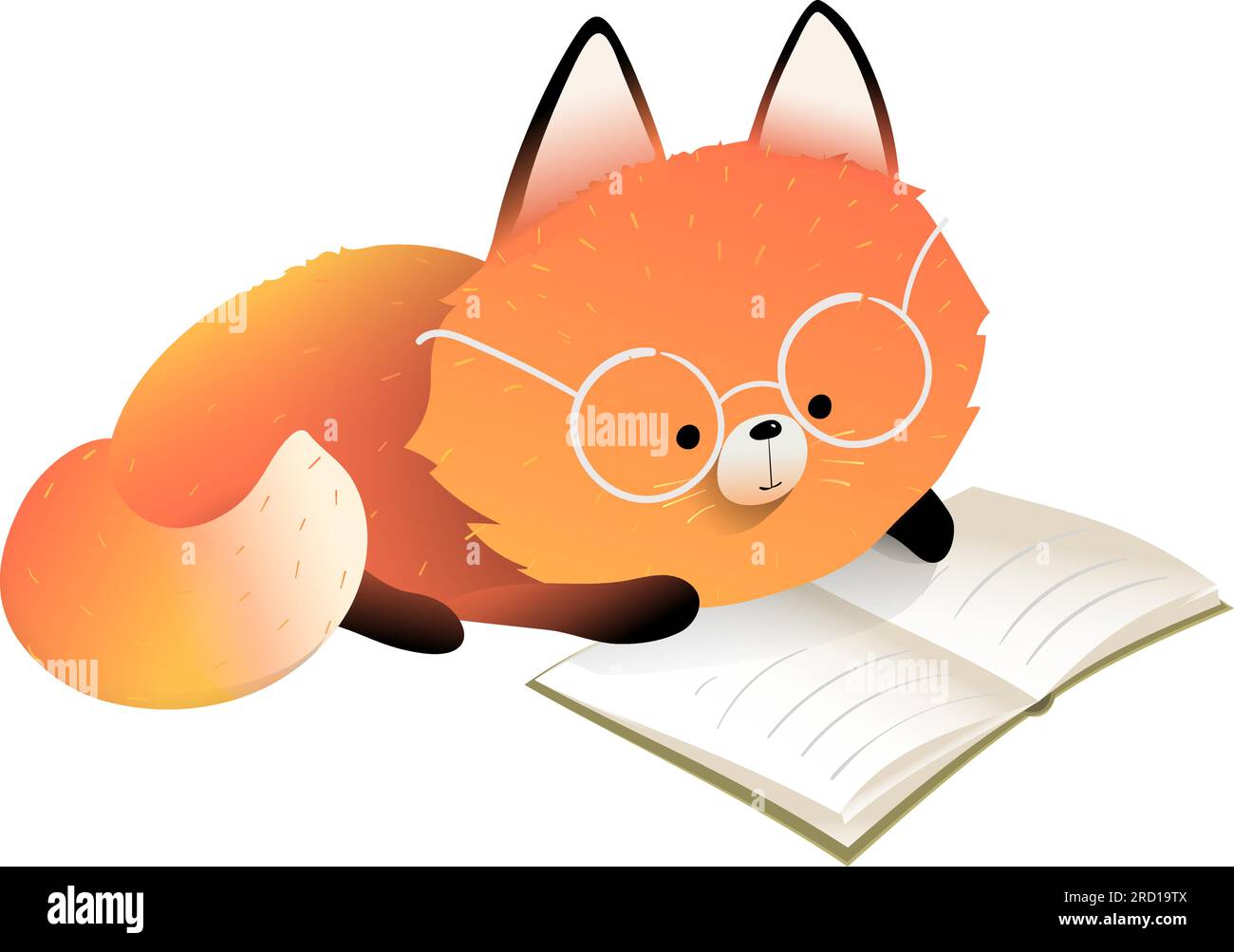 Animals reading book clipart Stock Vector Images - Alamy