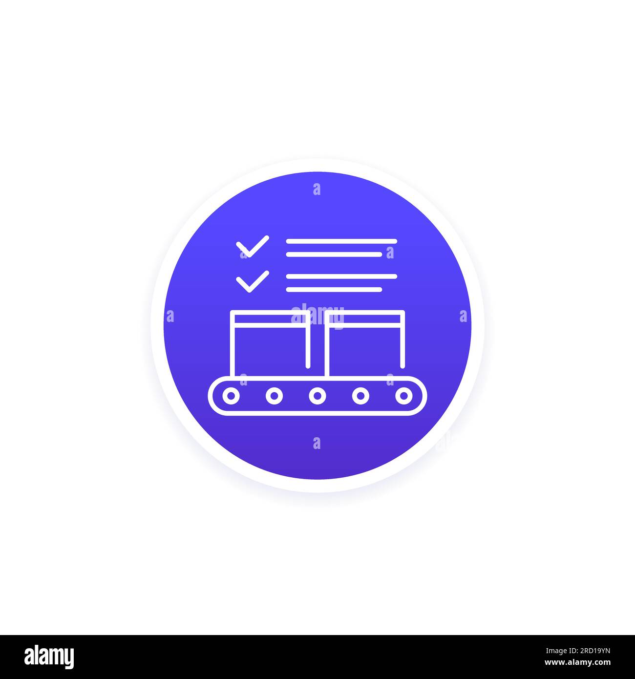 quality control in production icon, line design Stock Vector Image ...