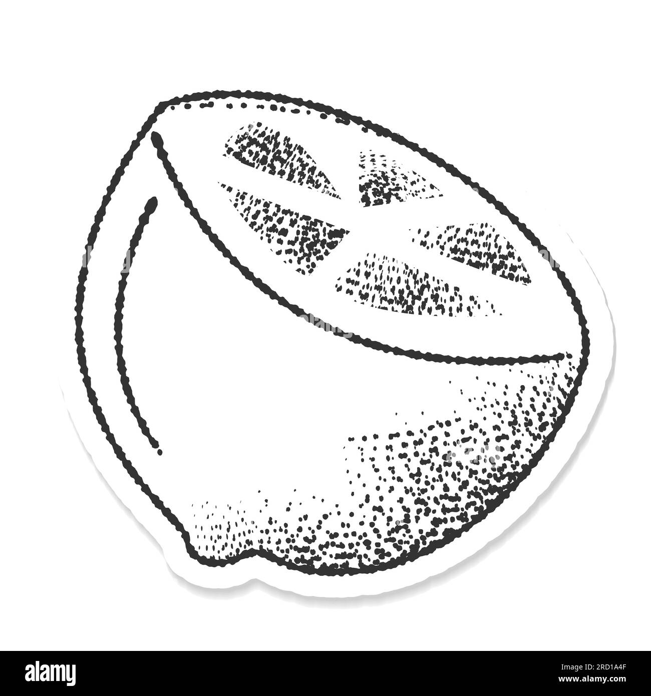 Lemon sticker vector drawing. Isolated lemon Stock Vector Image & Art ...