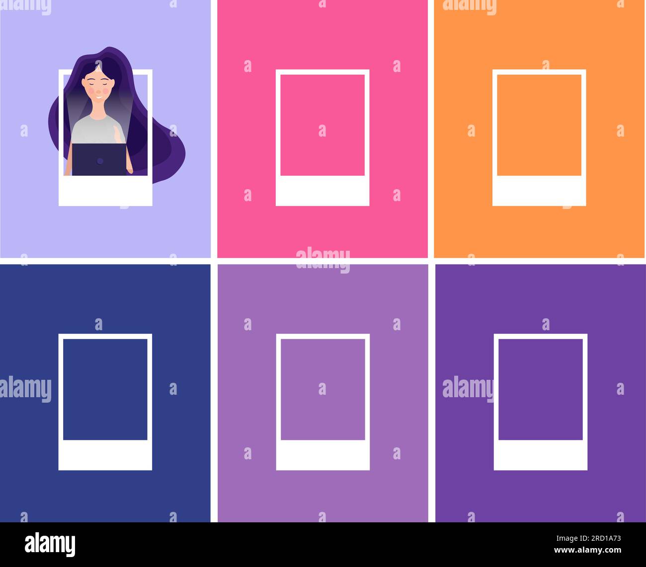 Instagram. Social media photo frame template. Stories. Vector ...