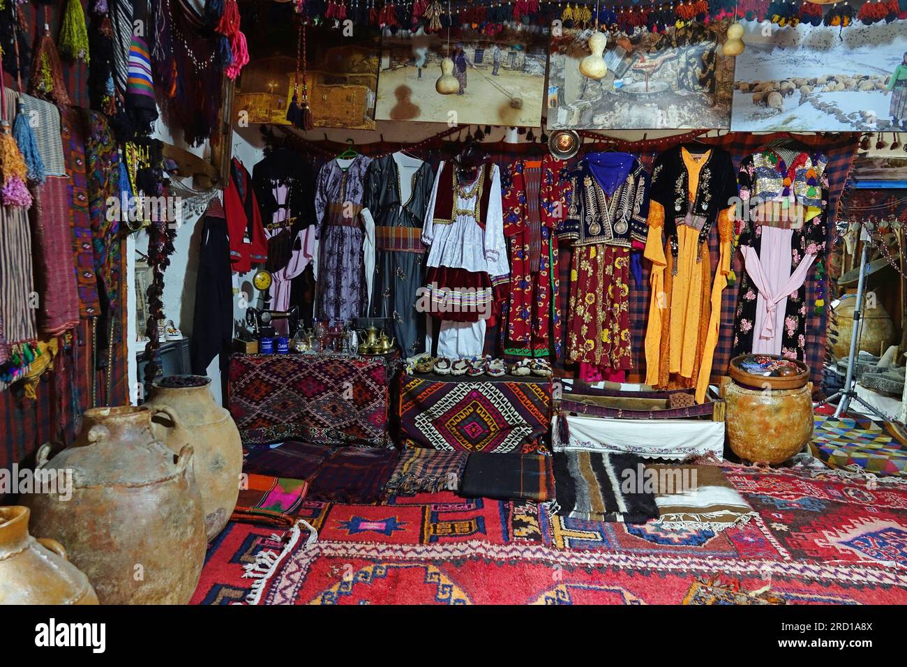 Kurdish women's dresses from different regions and some other household ...