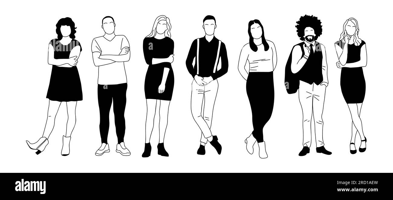 Startup team icon outline Black and White Stock Photos & Images - Alamy