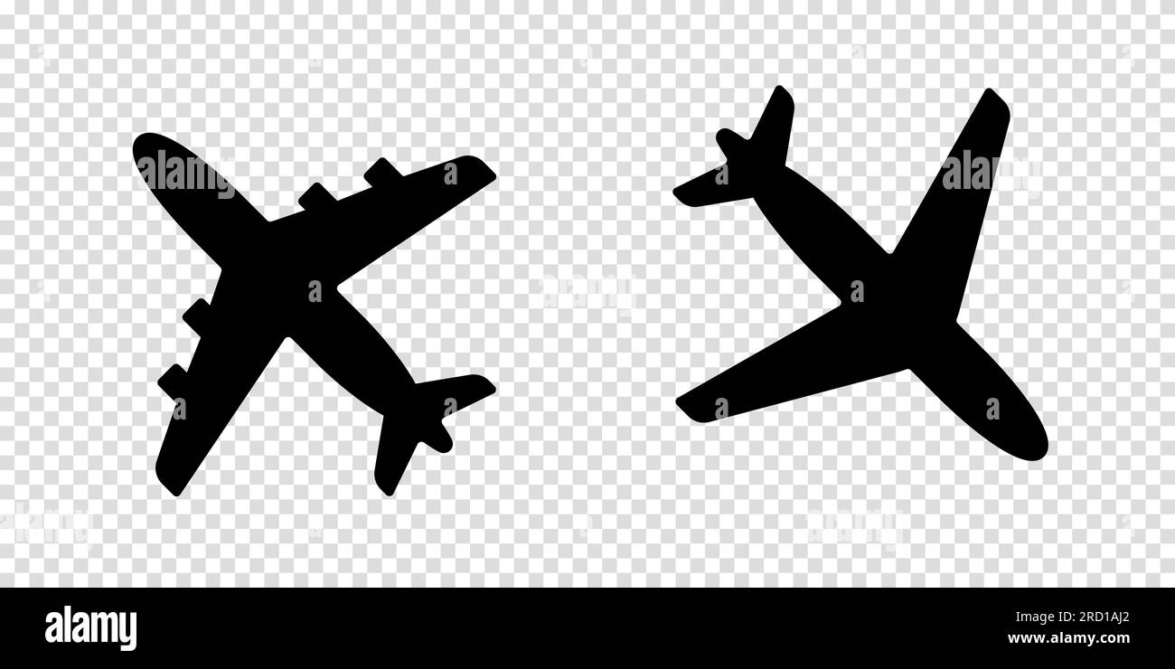 Airplane two sign icon on a transparent background Stock Vector Image ...