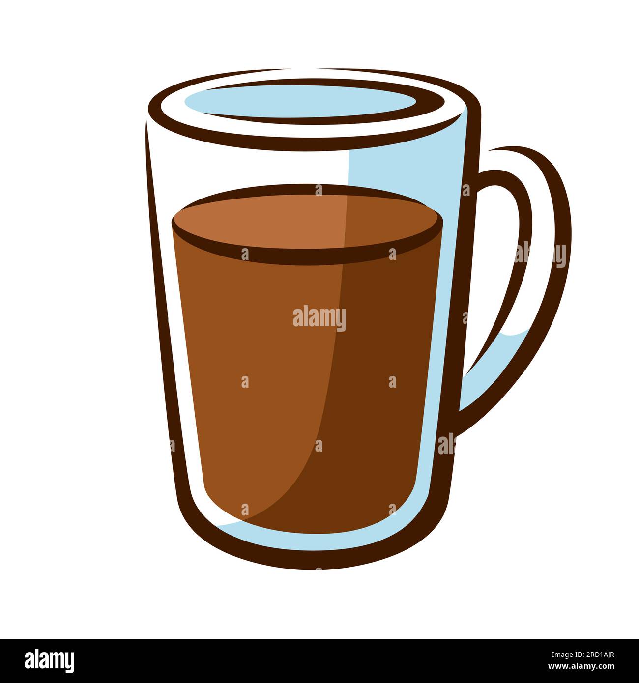 Cup of black tea. Illustration of traditional drink Stock Vector Image ...