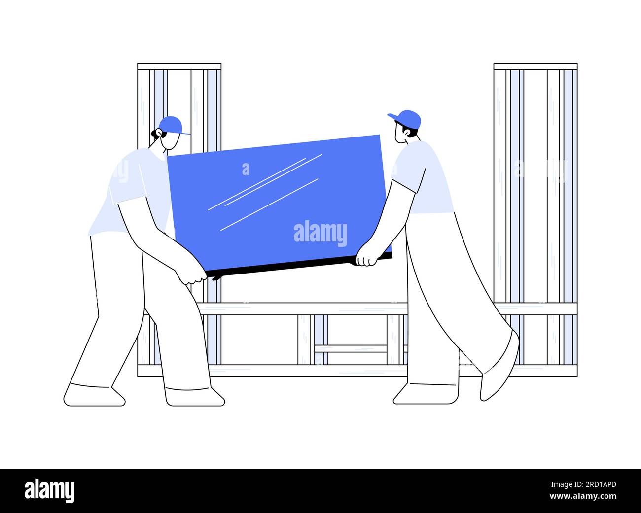 Entertainment center installation abstract concept vector illustration ...