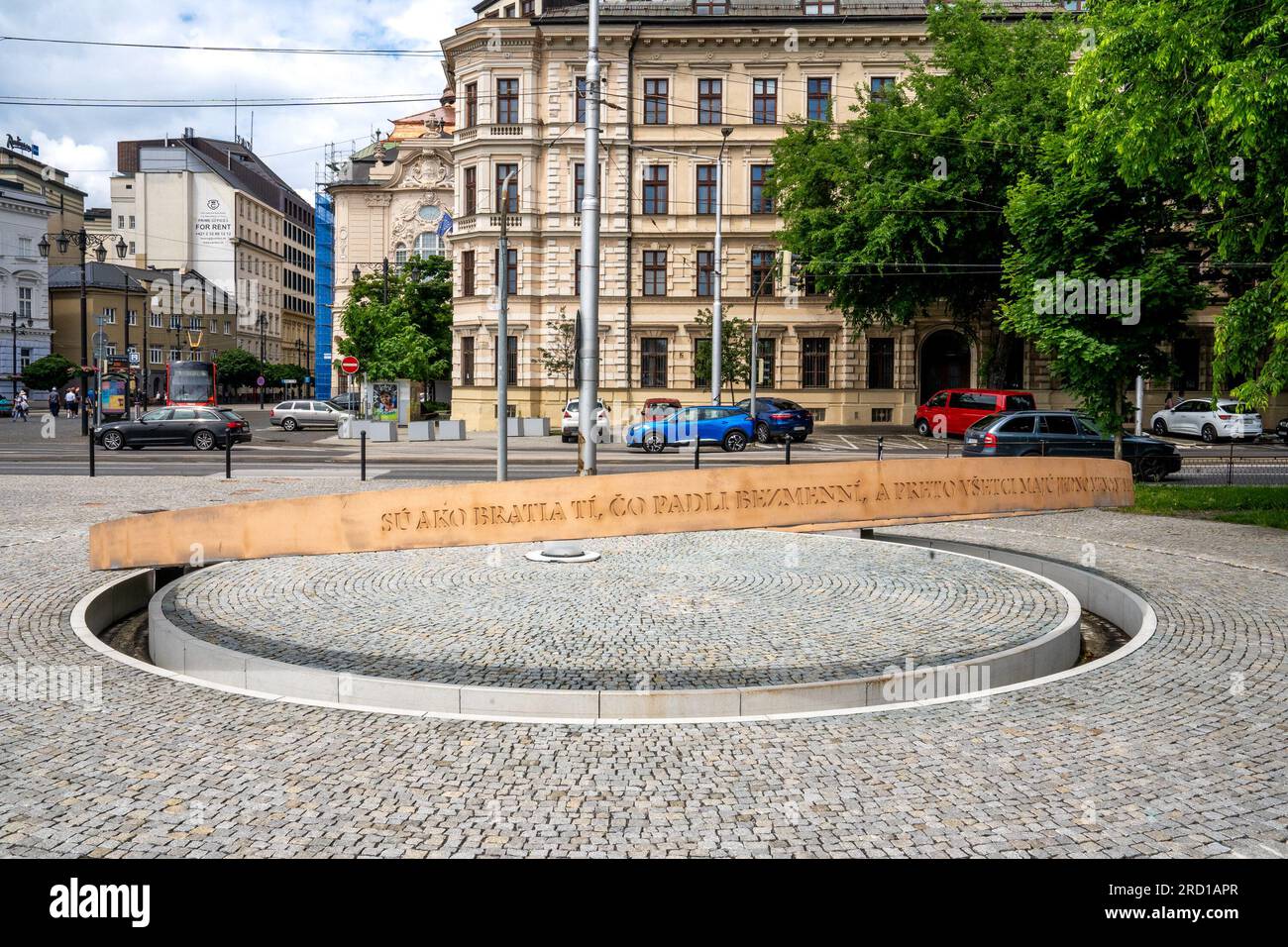 Bratislava, SK – June 10, 2023 Landscape view of the Tomb of the ...