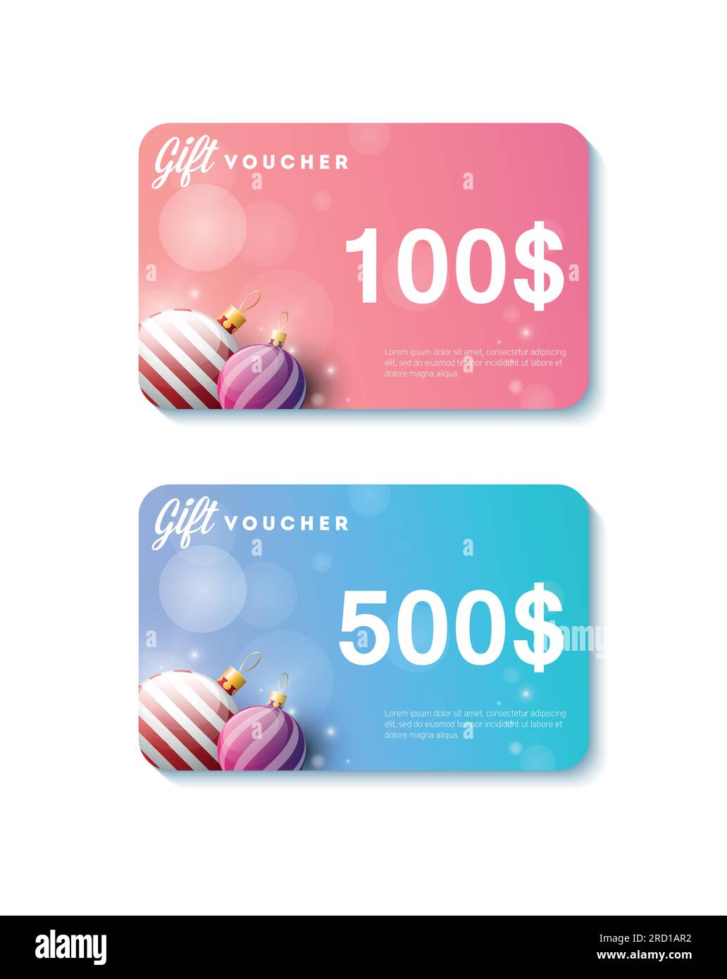 Gift voucher set hi-res stock photography and images - Alamy