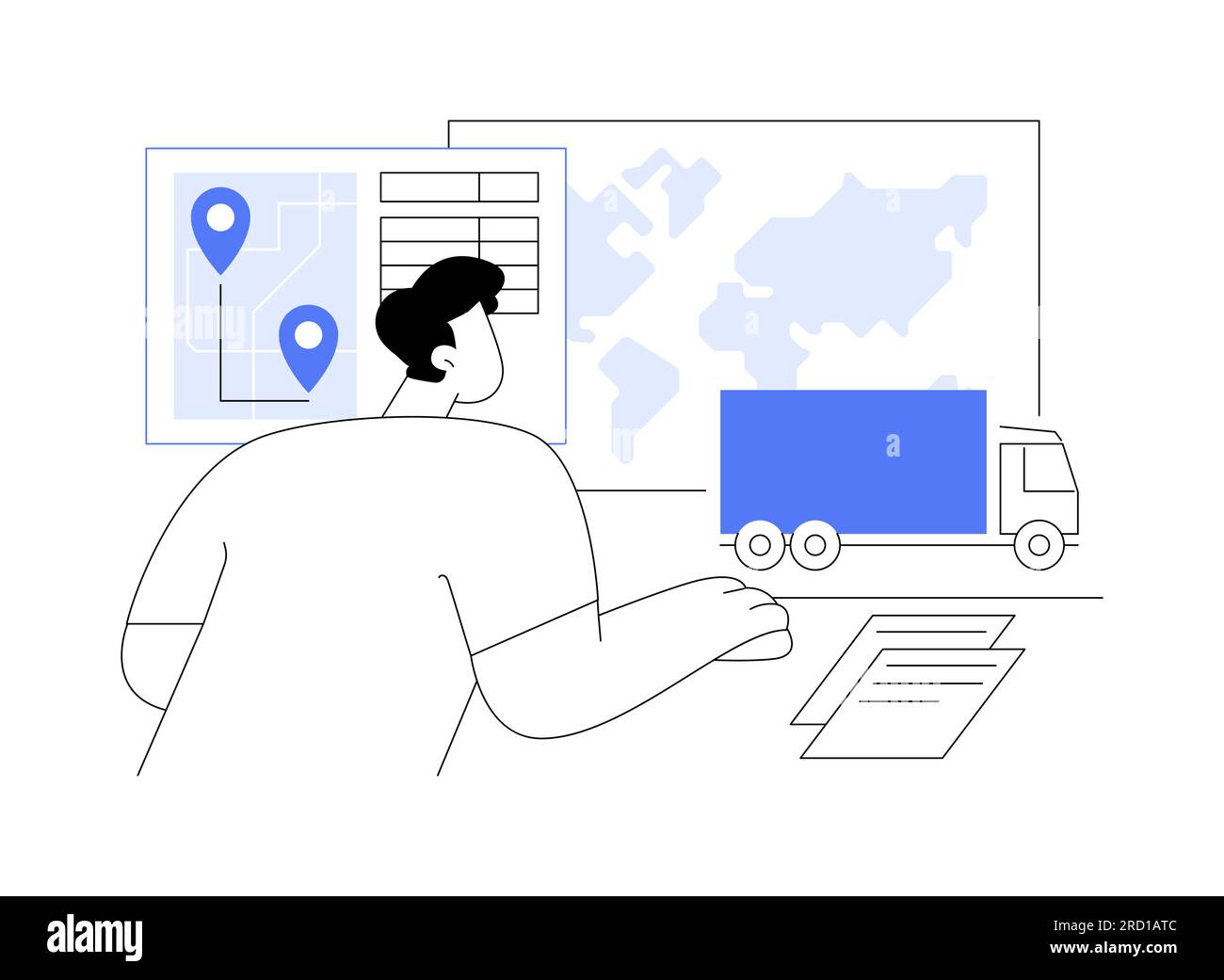 Logistics planning abstract concept vector illustration Stock Vector ...