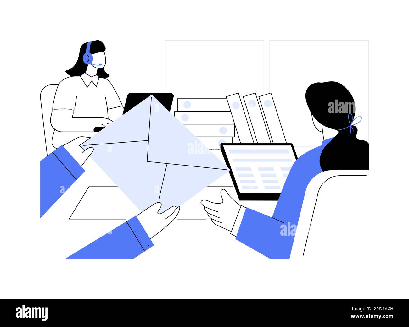 Documents delivery abstract concept vector illustration Stock Vector ...