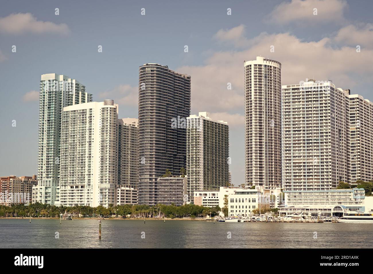 Miami, Florida USA - April 15, 2021: metropolis cityscape of city ...
