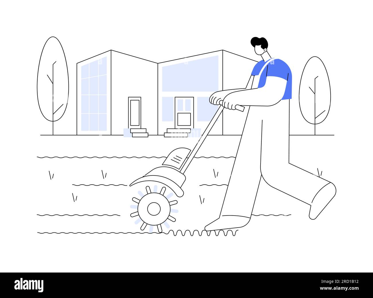 Lawn aeration abstract concept vector illustration Stock Vector Image ...