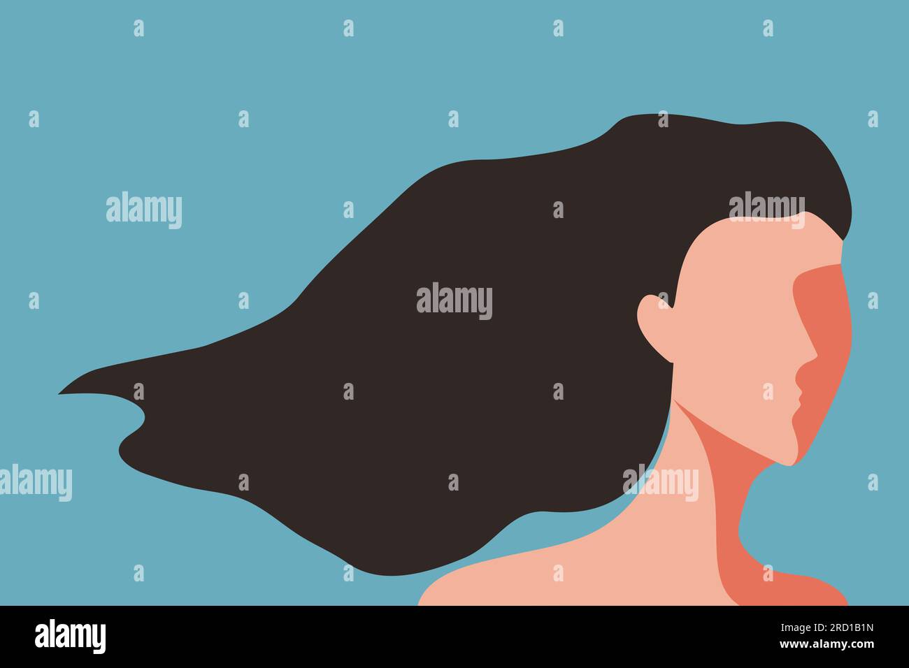 Half shadow portrait Stock Vector Images - Alamy