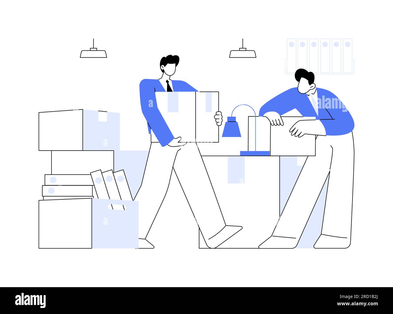 Moving in a new office abstract concept vector illustration Stock ...