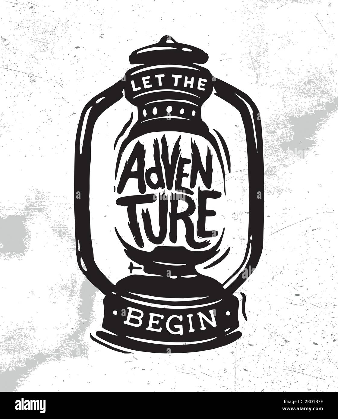 Vintage outdoor adventure art Black and White Stock Photos & Images - Alamy