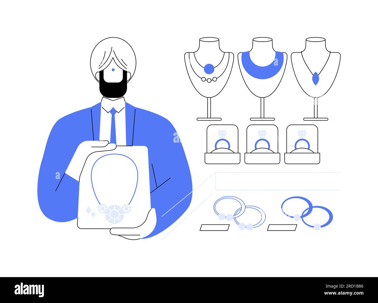 Jewellery dealer abstract concept vector illustration Stock Vector ...