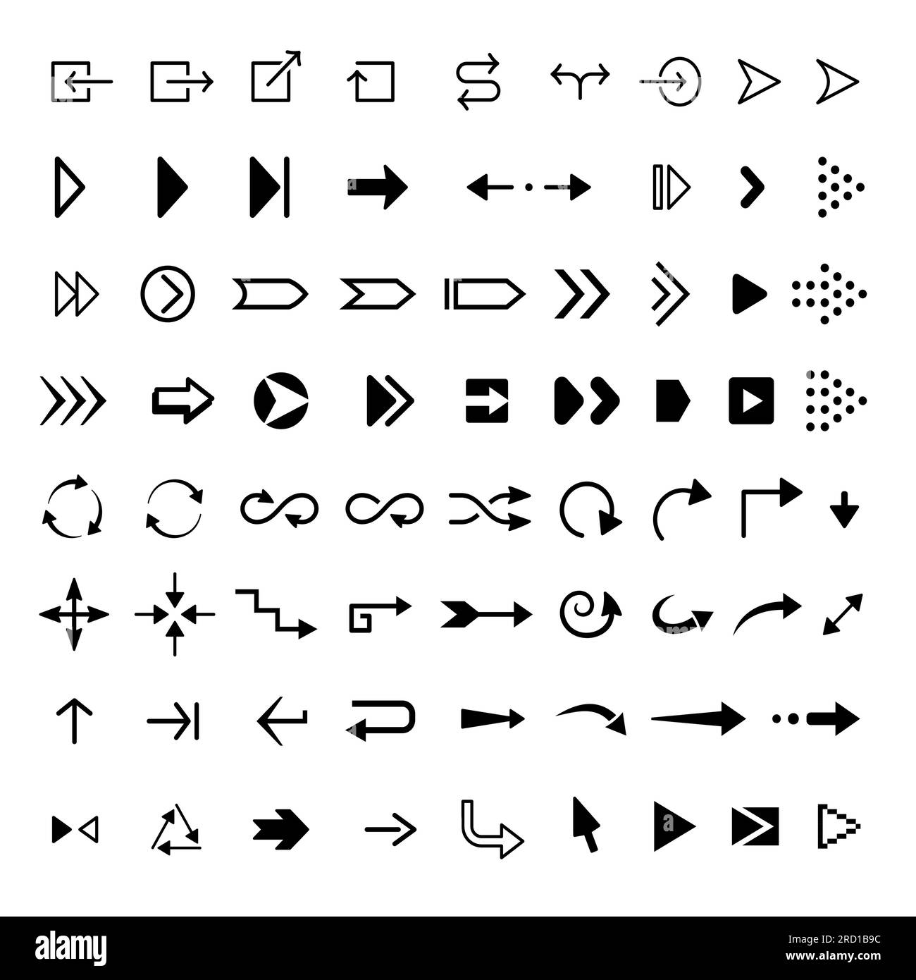 Forward pointing arrow Black and White Stock Photos & Images - Alamy