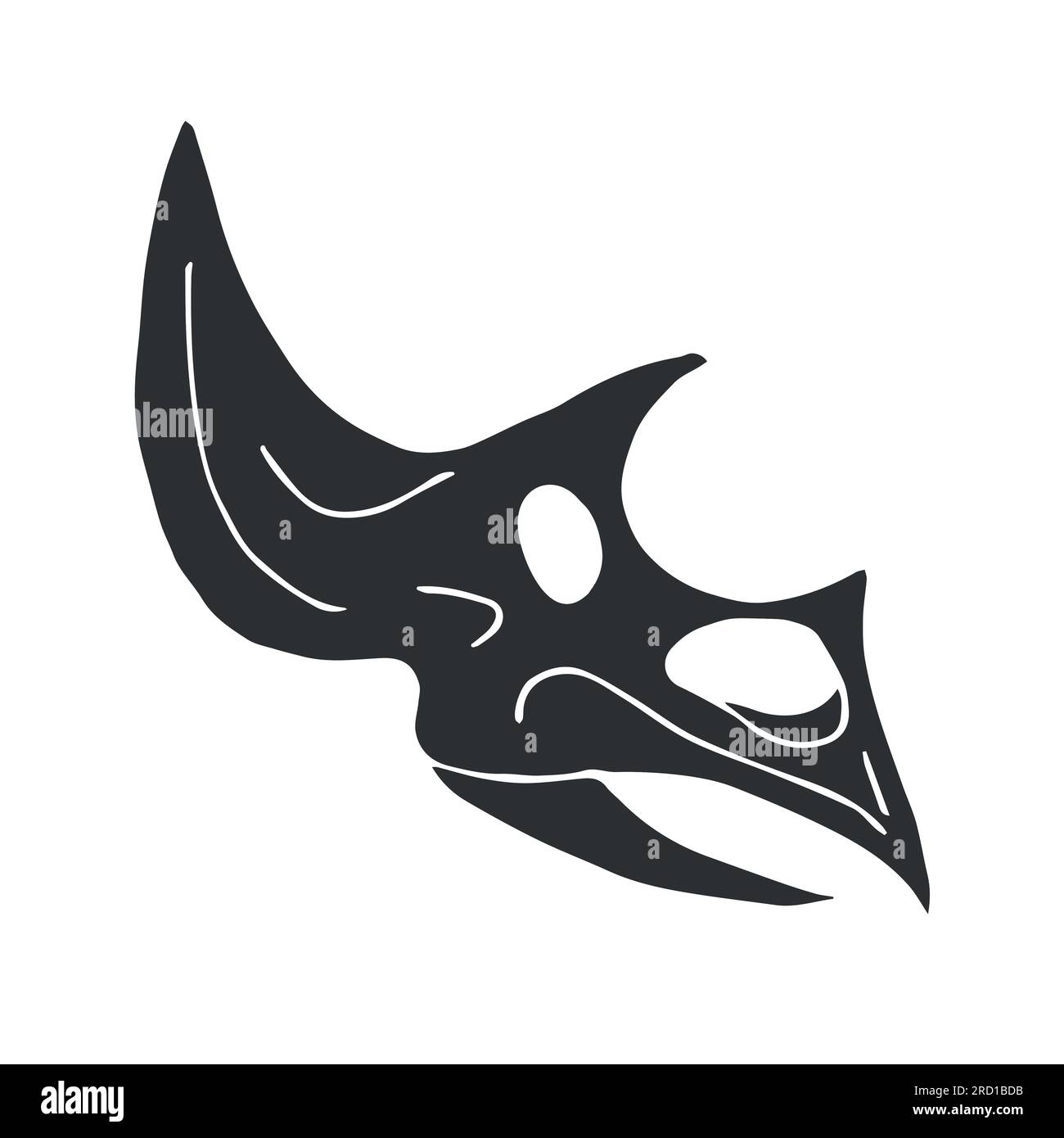 Triceratops Skull Silhouette