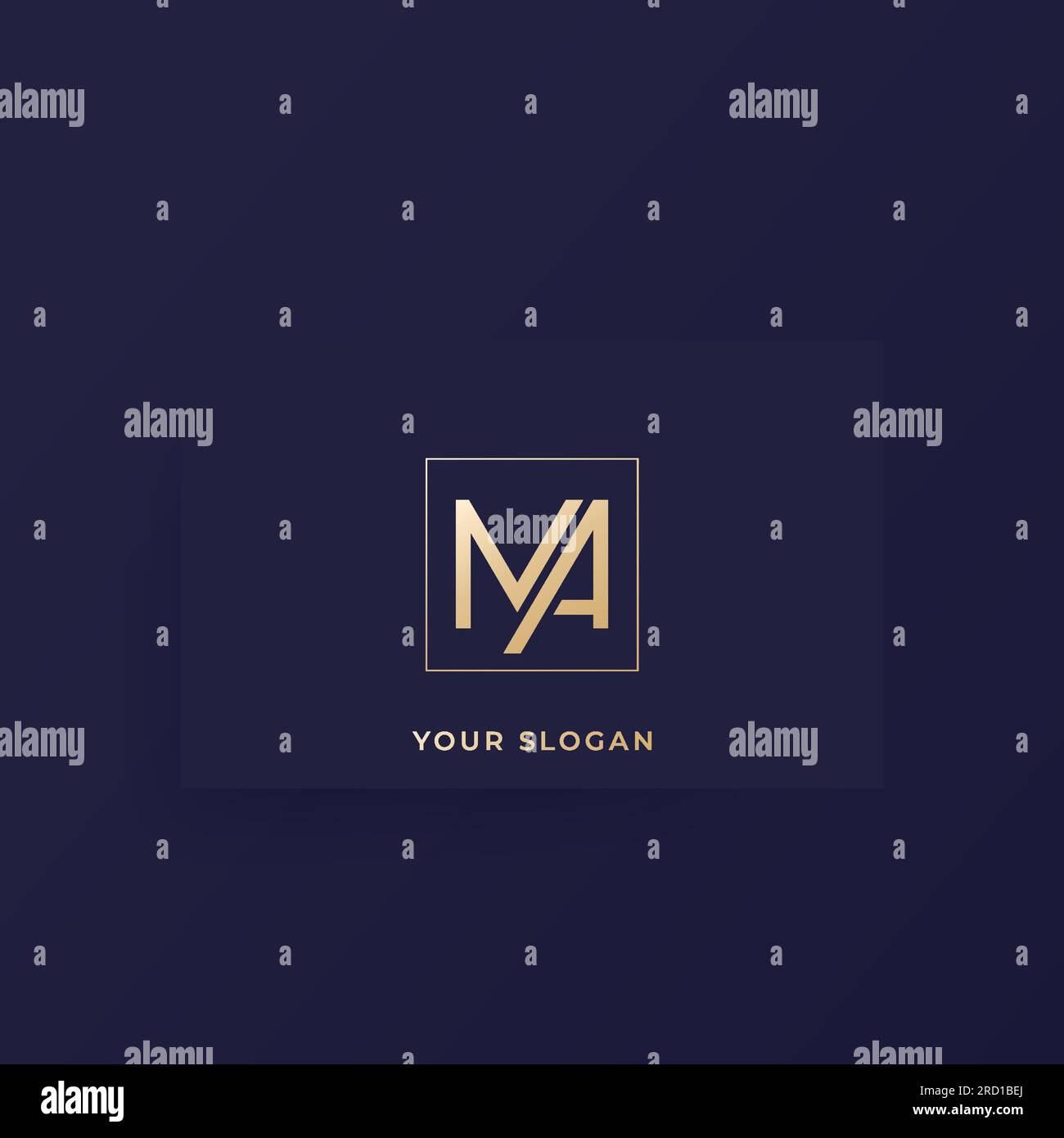 MA monogram, letters vector logo on a card Stock Vector Image & Art - Alamy