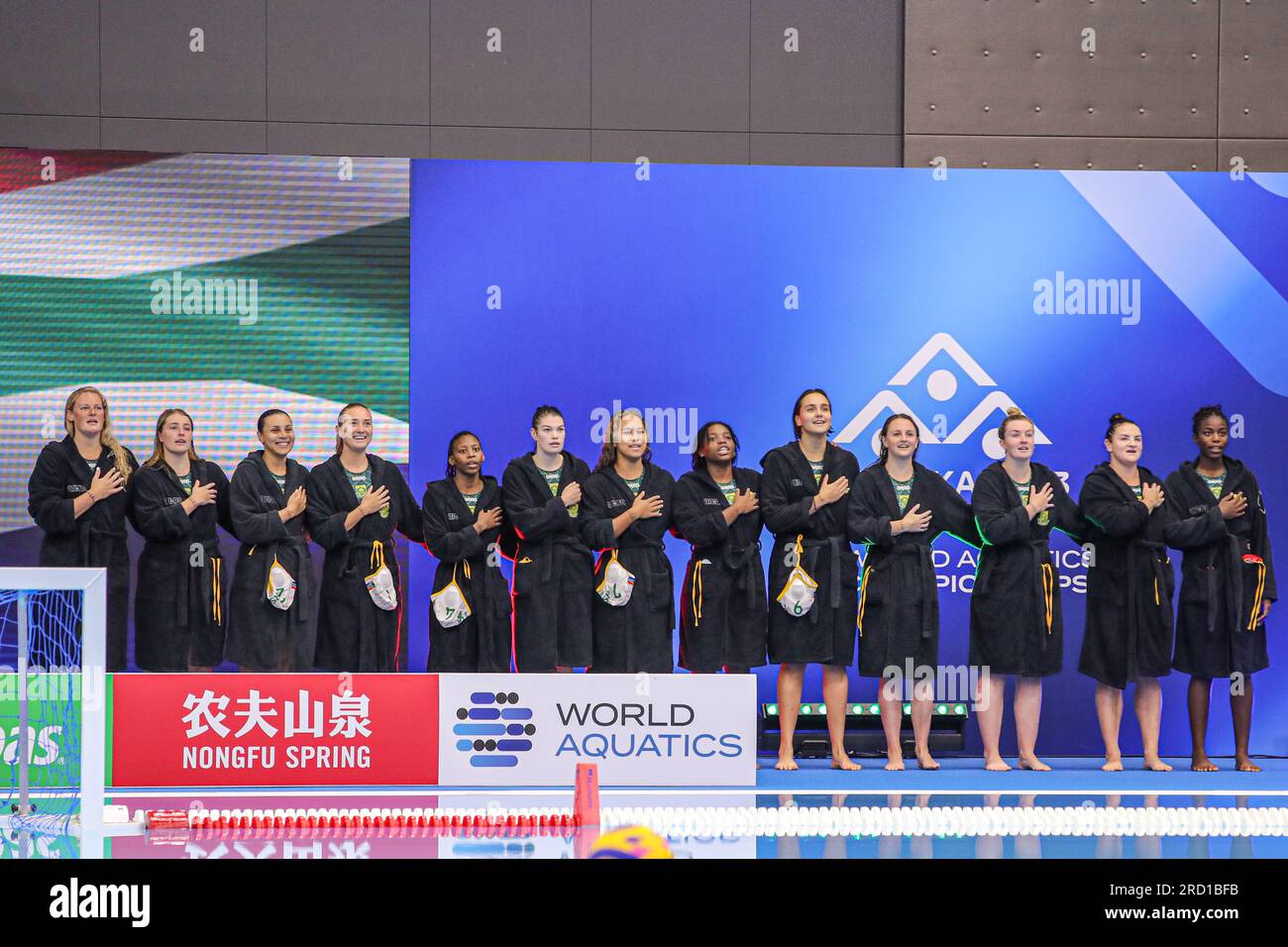 FUKUOKA, JAPAN - JULY 18: Megan Maartens of South Africa, Tumani ...