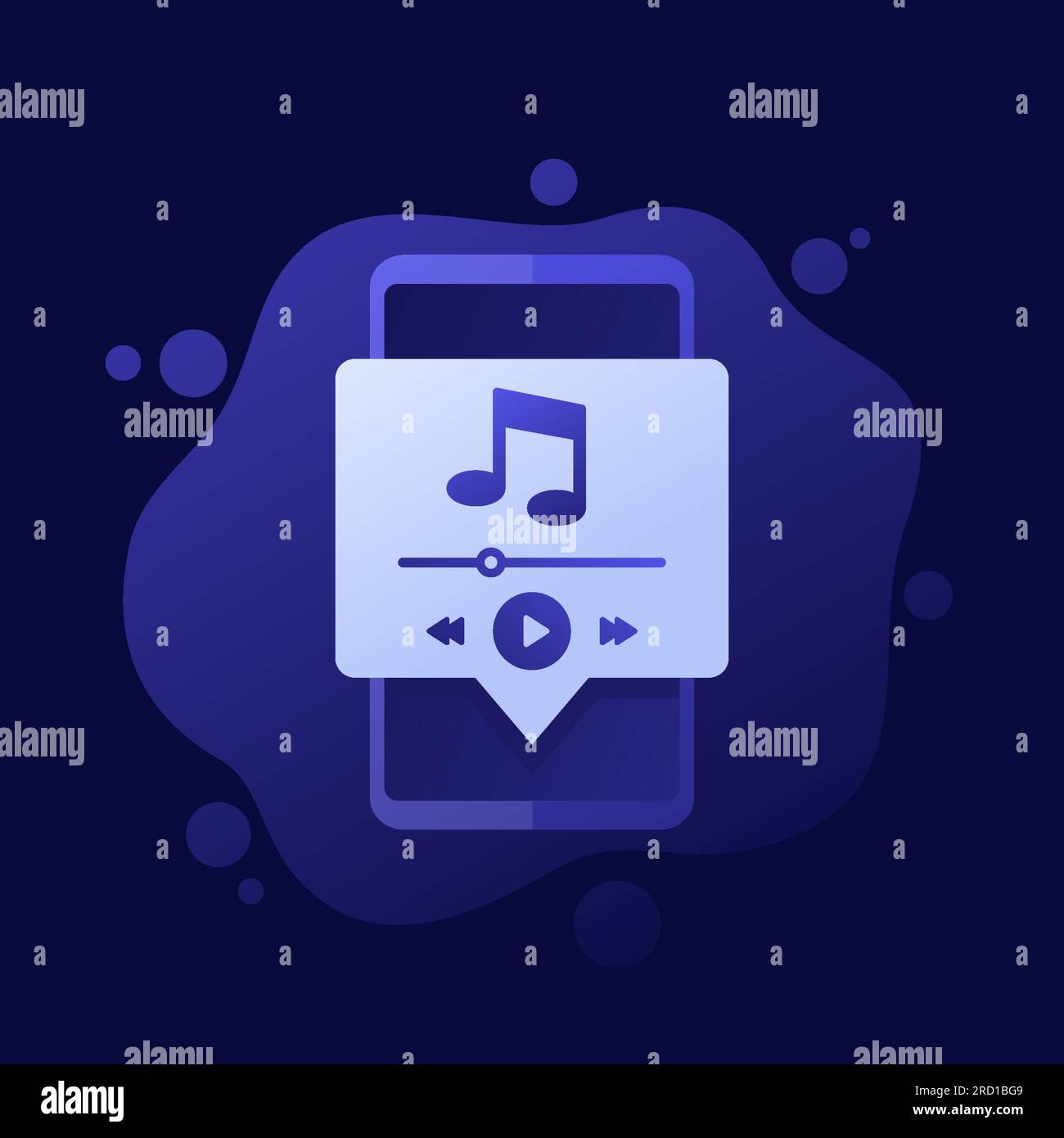 Music player with play buttons, vector design Stock Vector Image & Art ...