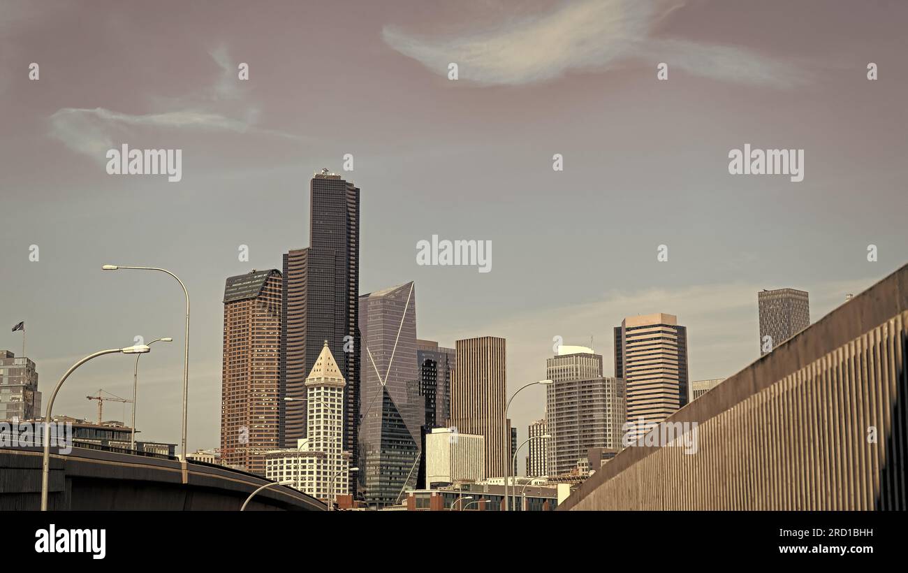 Seattle, Washington D.C. USA - April 06, 2021: seattle skyline with ...