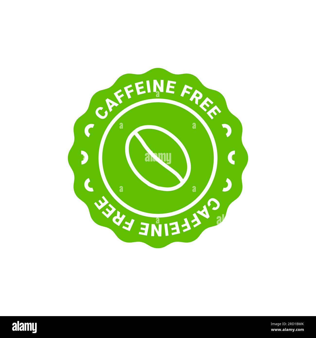 Caffeine free vector logo icon sign. Allergy decaffeinated coffee ...