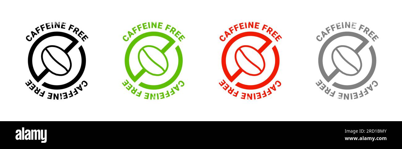 Caffeine free vector logo icon sign. Allergy decaffeinated coffee ...