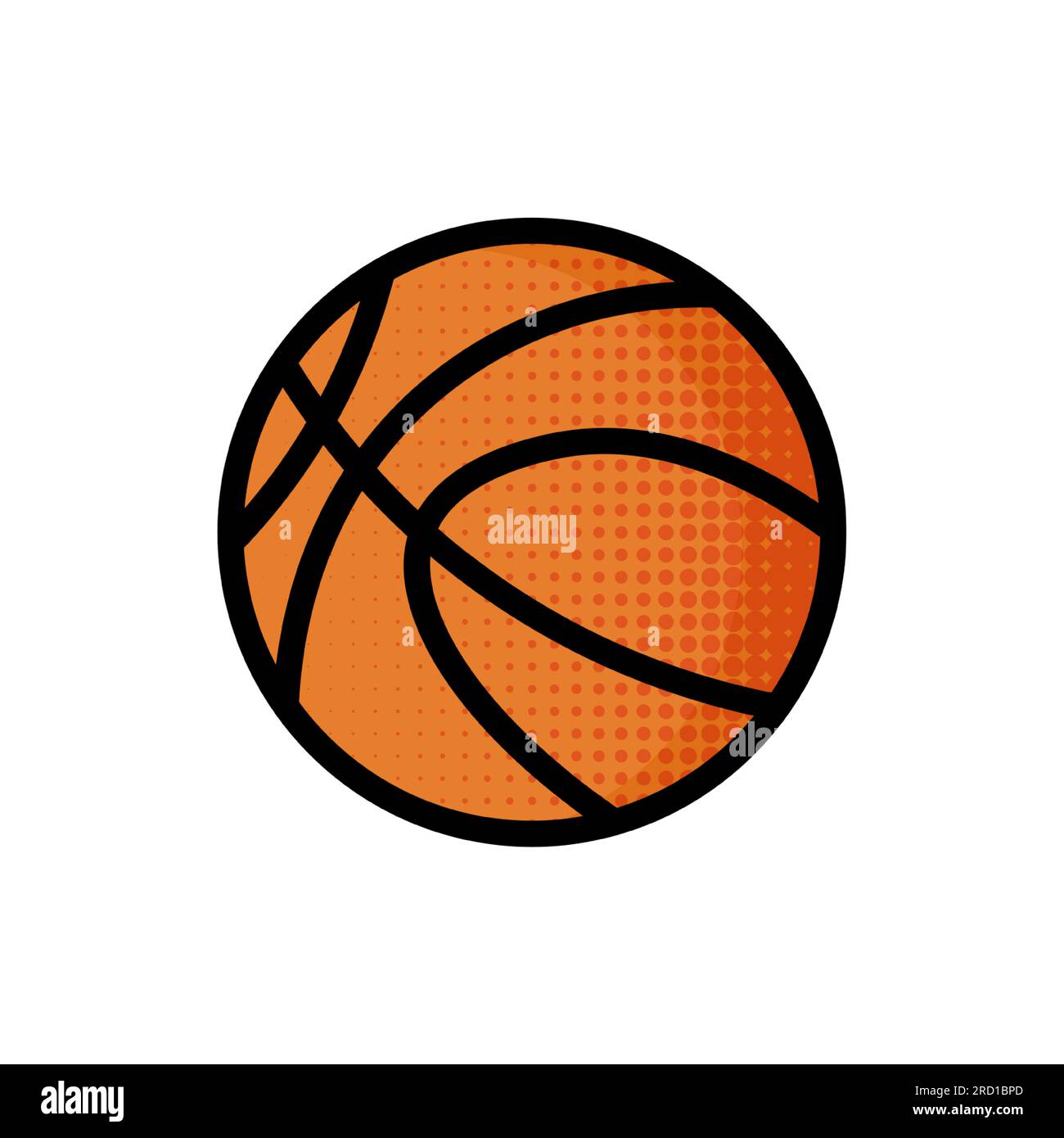 Basketball flat vector icon design. Circle basketball isolated ...