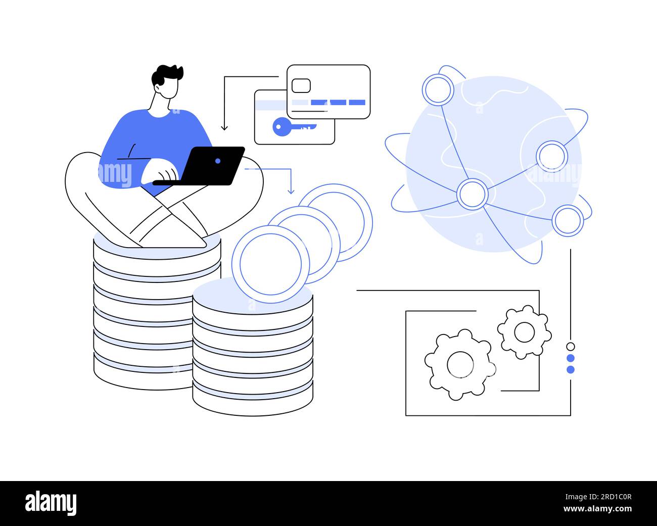 Tokenization abstract concept vector illustration Stock Vector Image ...