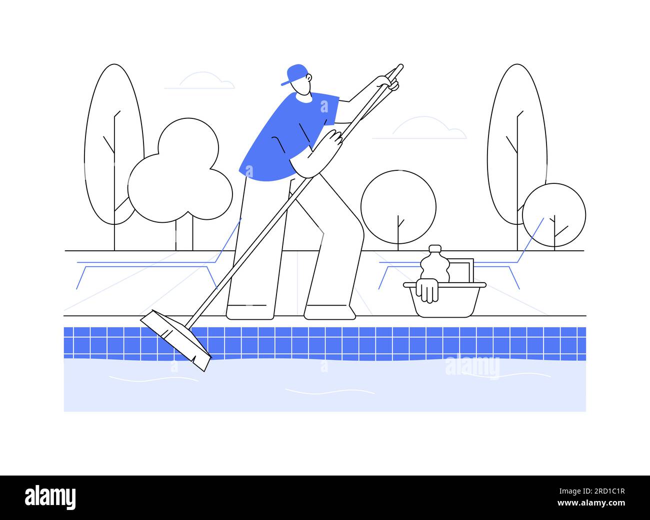 Private outdoor pool Stock Vector Images - Alamy