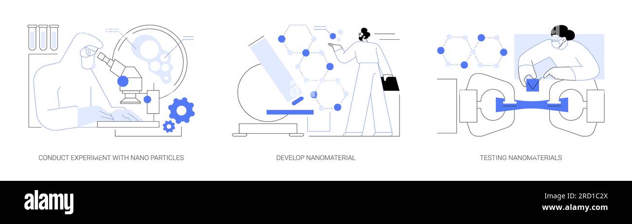 Nanotechnology abstract concept vector illustrations Stock Vector Image ...