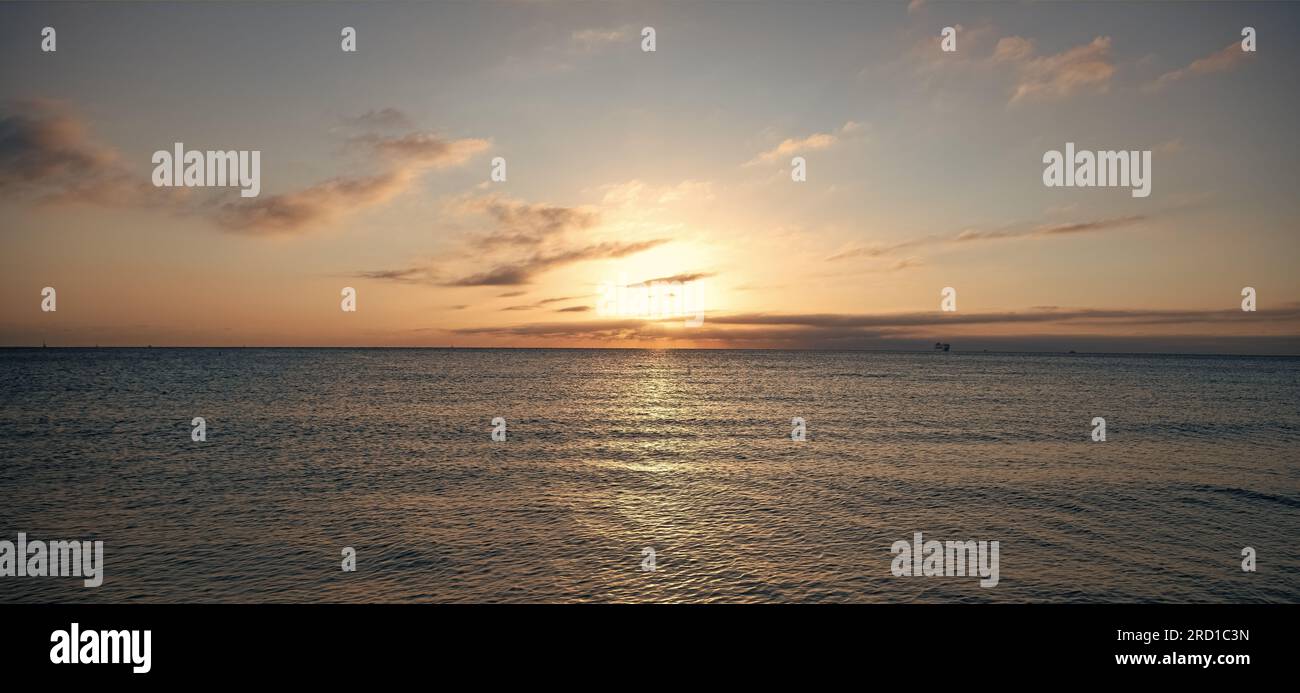 beautiful evening skyscape with sea water on the summer beach Stock ...