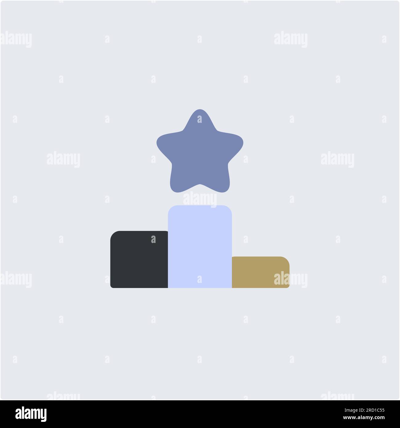 Celebrating Success with a Ladder Trophy for Winners Stock Vector Image ...