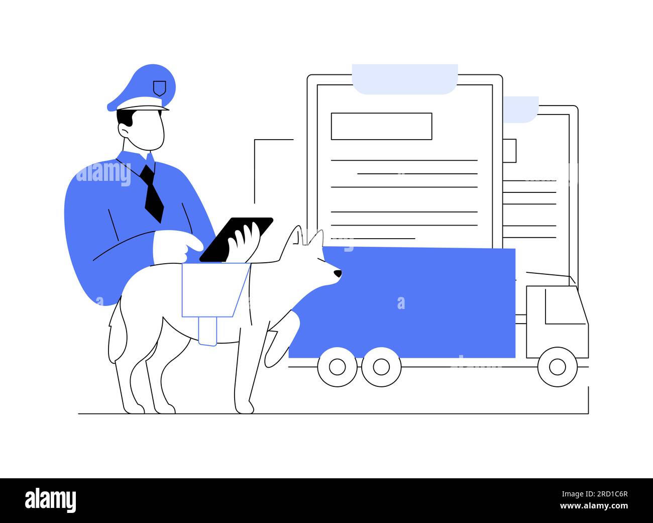 Commercial vehicle inspection abstract concept vector illustration ...