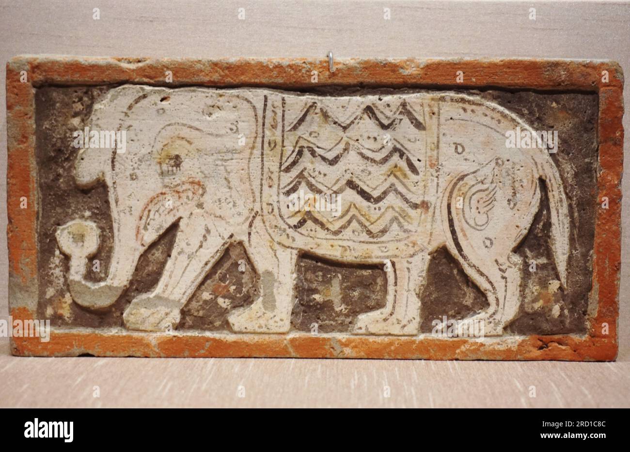 HANGZHOU, CHINA - JULY 18, 2023 - Painted bricks of the Western Jin ...