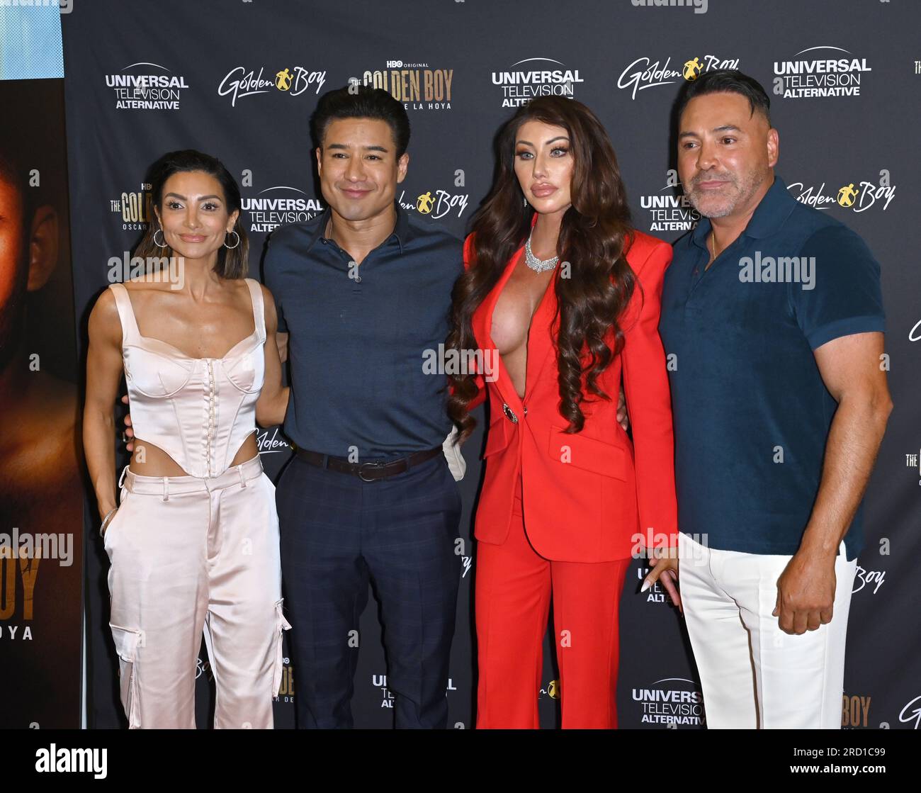 Los Angeles, USA. 17th July, 2023. LOS ANGELES, USA. July 17, 2023: Courtney Laine Mazza, Mario ...