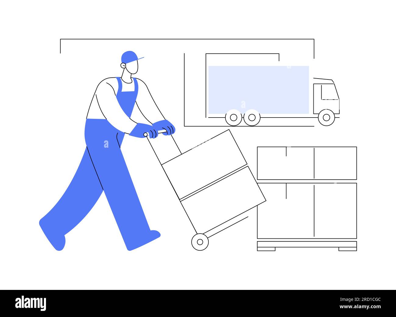 Ship orders to customers abstract concept vector illustration Stock ...