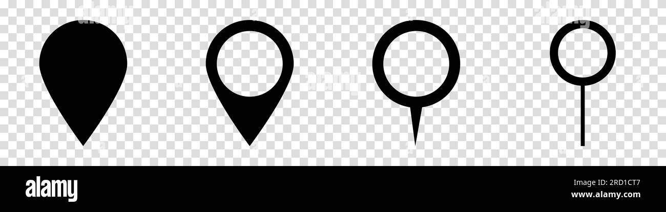 Set pin for map sign icon on a transparent background Stock Vector ...