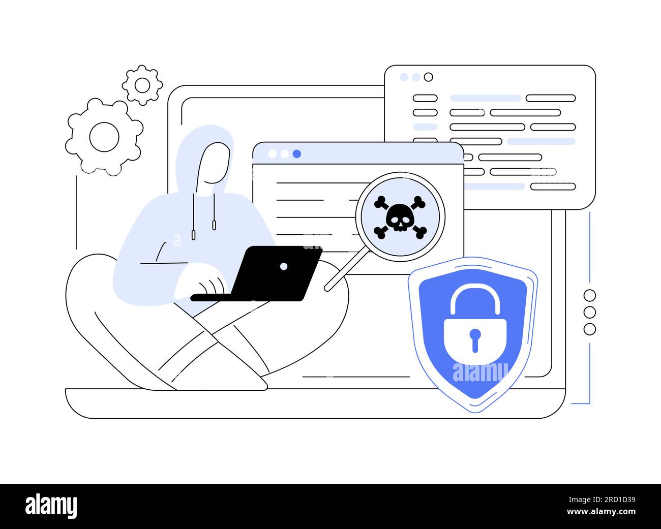 Ethical hacker abstract concept vector illustration Stock Vector Image ...