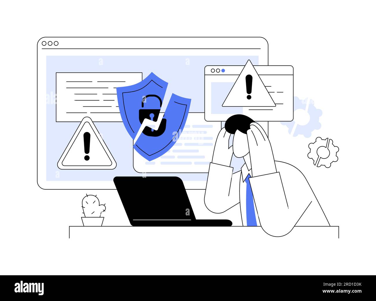 Breach detection abstract concept vector illustration Stock Vector ...