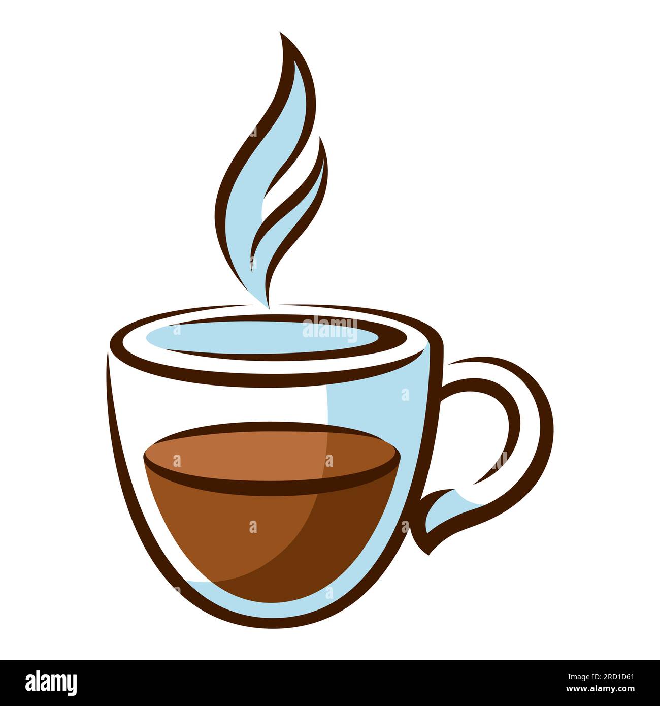 Cup of black tea. Illustration of traditional drink Stock Vector Image ...