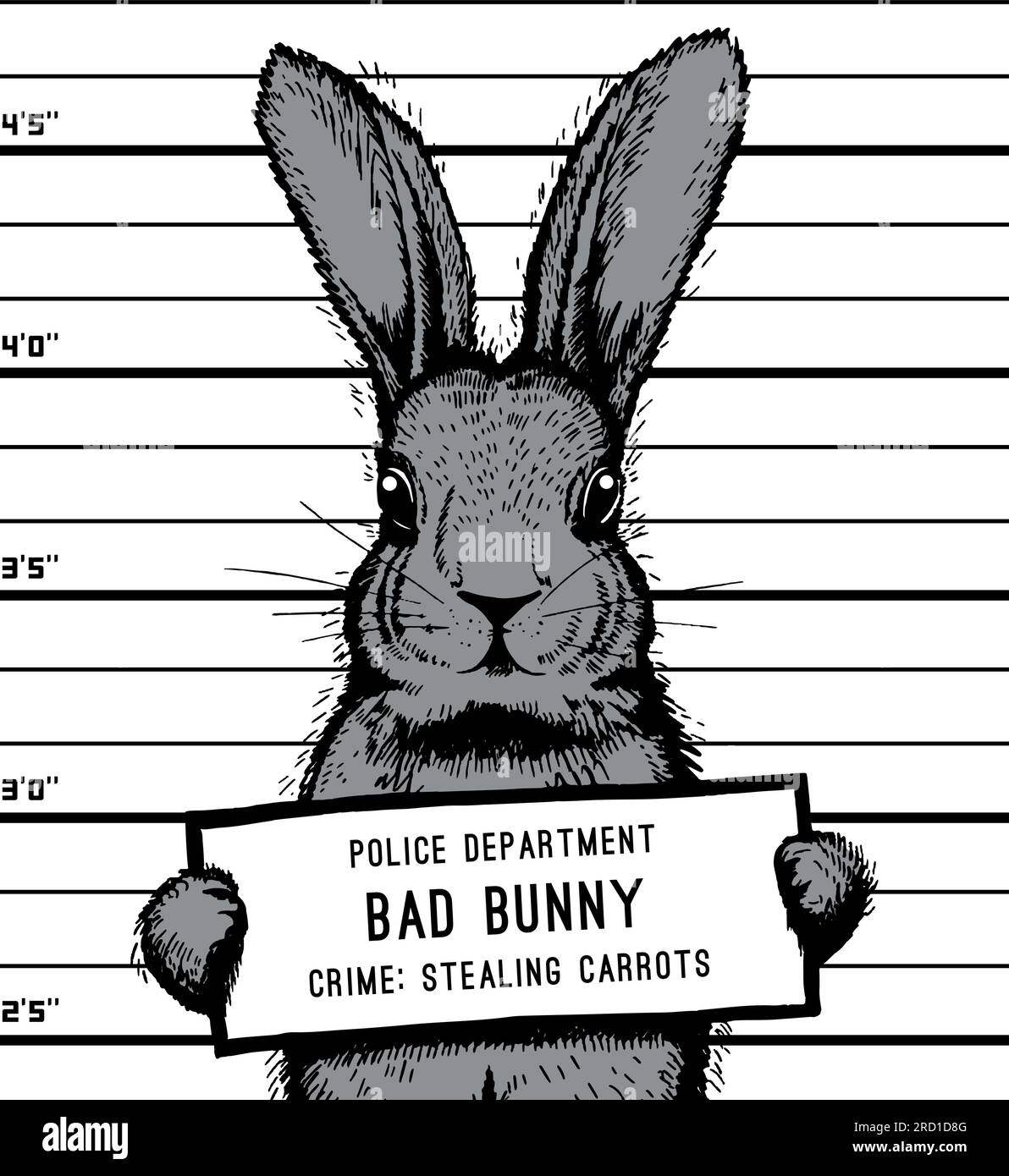 Cartoon rabbit face Black and White Stock Photos & Images - Alamy